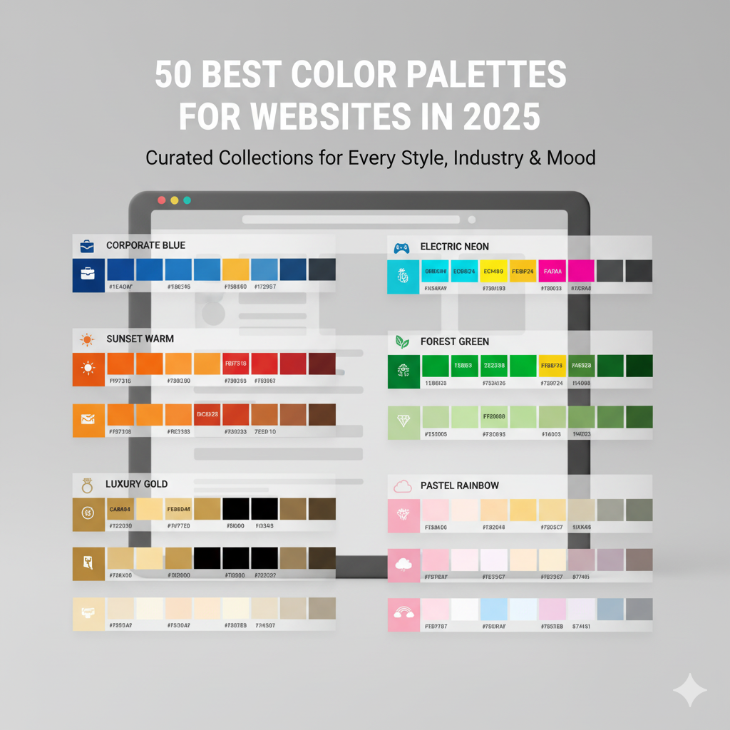 50 Best Color Palettes for Websites in 2025 | MyPaletteTool